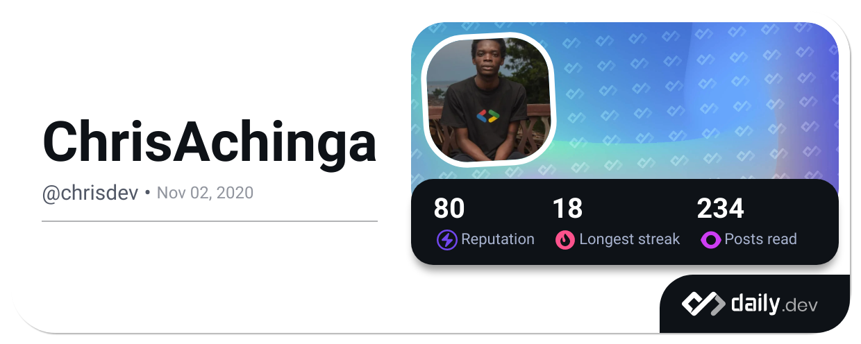 Recent posts by ChrisAchinga (@chrisdev) | daily.dev