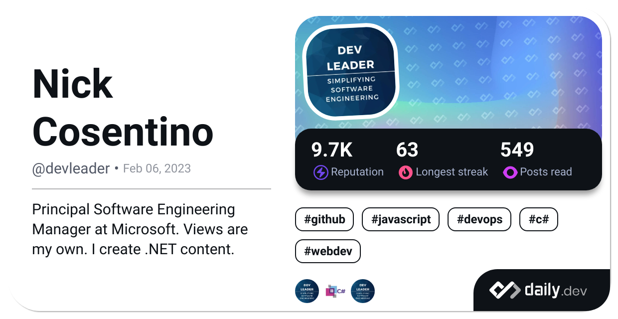 Nick Cosentino | daily.dev