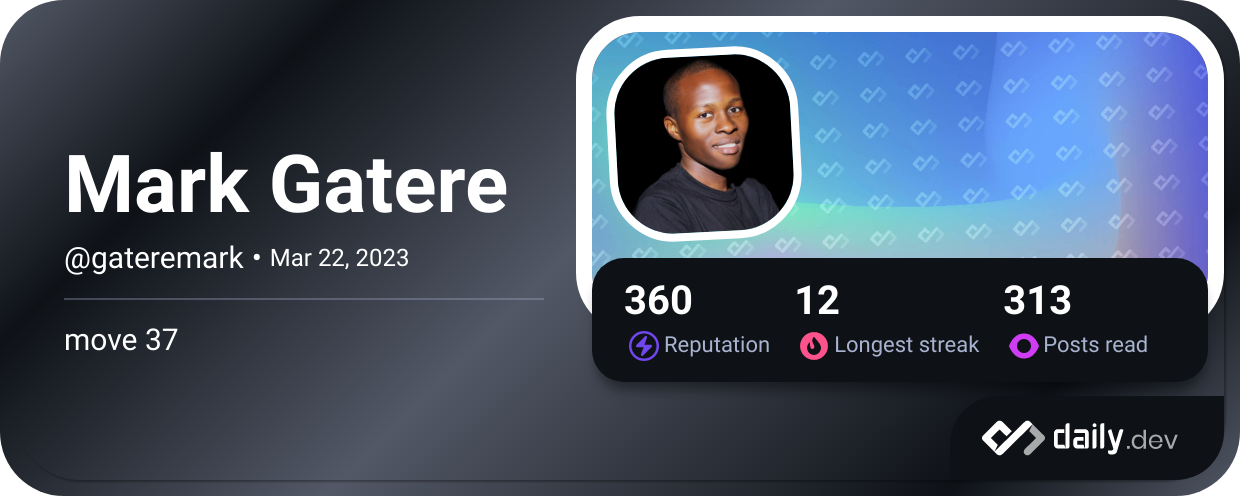 Mark Gatere | daily.dev