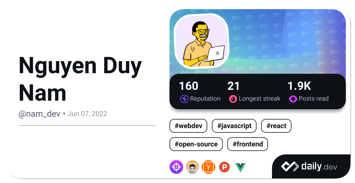 Nguyen Duy Nam (@nam_dev) | daily.dev