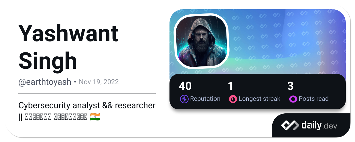 Yashwant Singh (@earthtoyash) | daily.dev