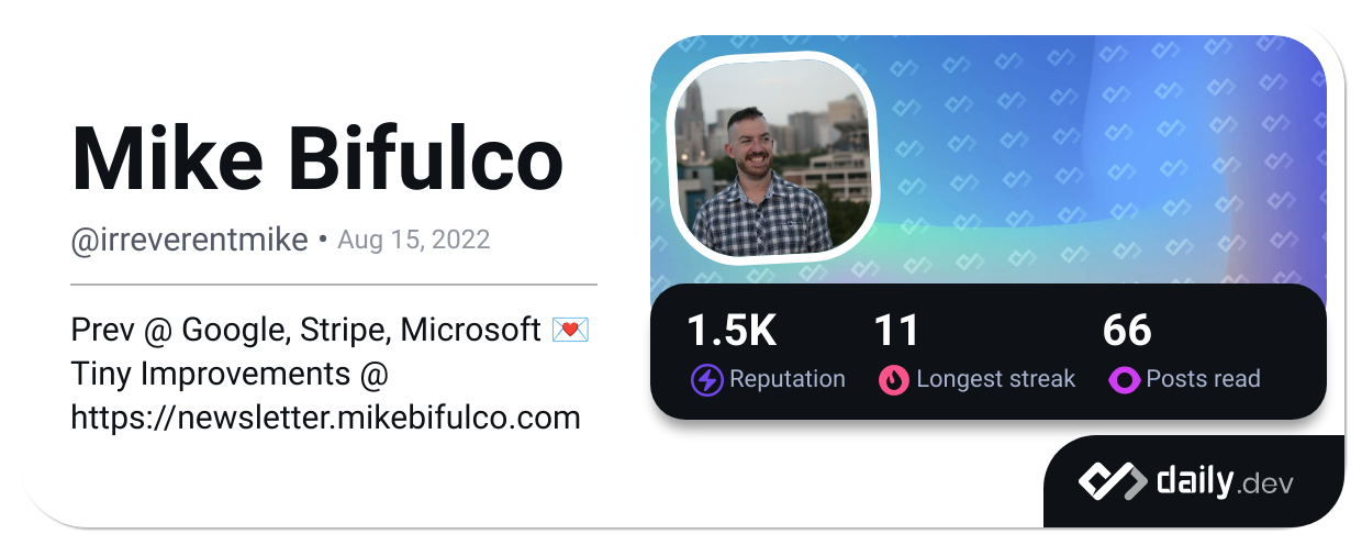 Mike Bifulco (@irreverentmike) | daily.dev