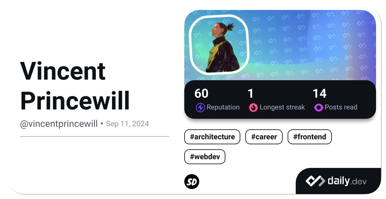 Vincent Princewill (@vincentprincewill) | daily.dev