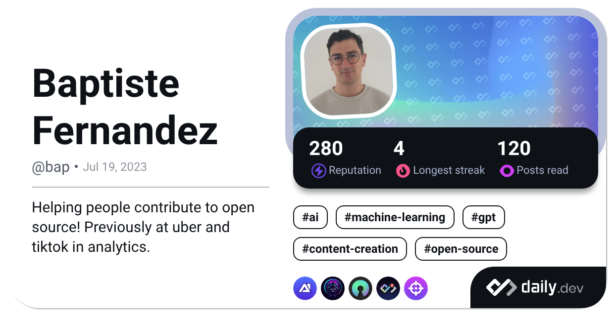Posts with replies by Baptiste Fernandez (@bap) | daily.dev