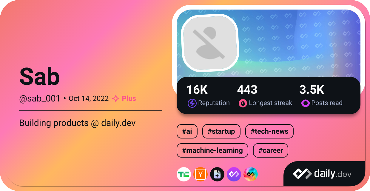 Sab (@sab_001) | daily.dev