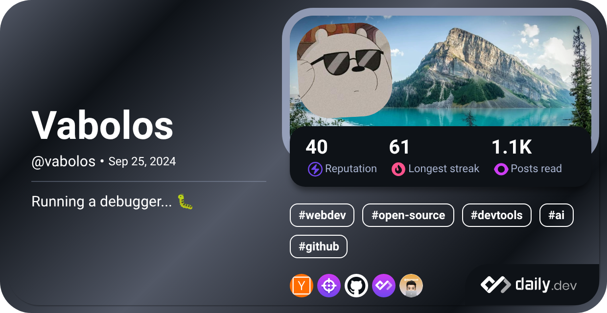 Vabolos (@vabolos) | daily.dev