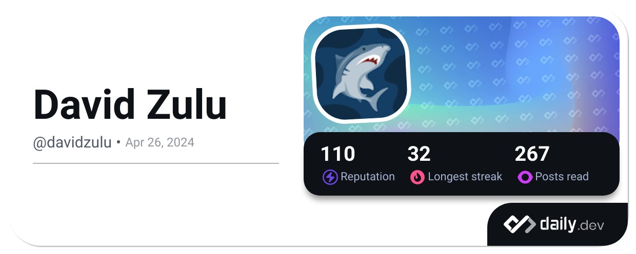 David Zulu (@davidzulu) | daily.dev