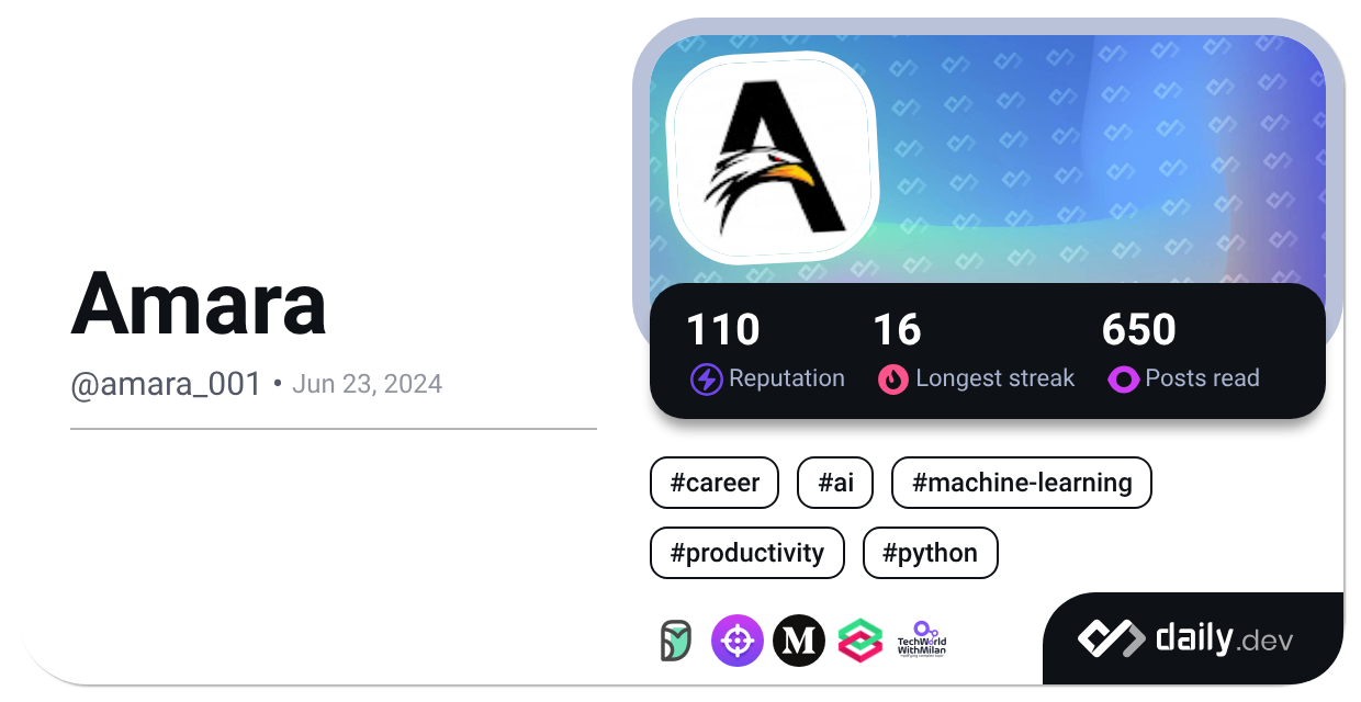 Amara (@amara_001) | daily.dev