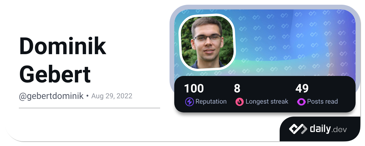 Dominik Gebert (@gebertdominik) | daily.dev
