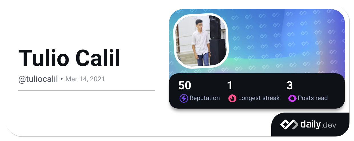 Tulio Calil (@tuliocalil) | daily.dev