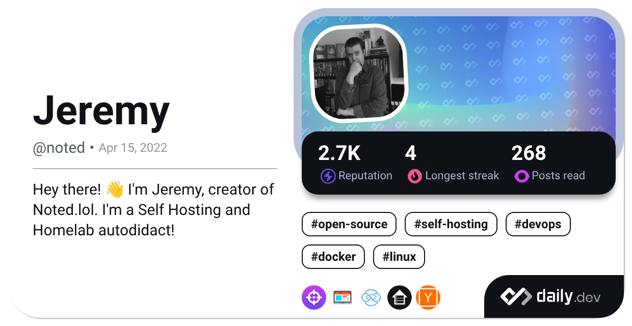 Jeremy (@noted) | daily.dev