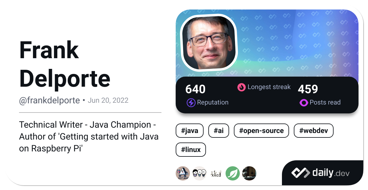 Frank Delporte (@frankdelporte) | daily.dev
