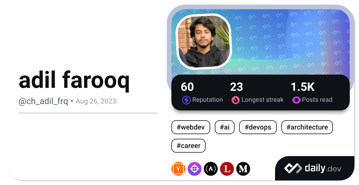 adil farooq (@ch_adil_frq) | daily.dev