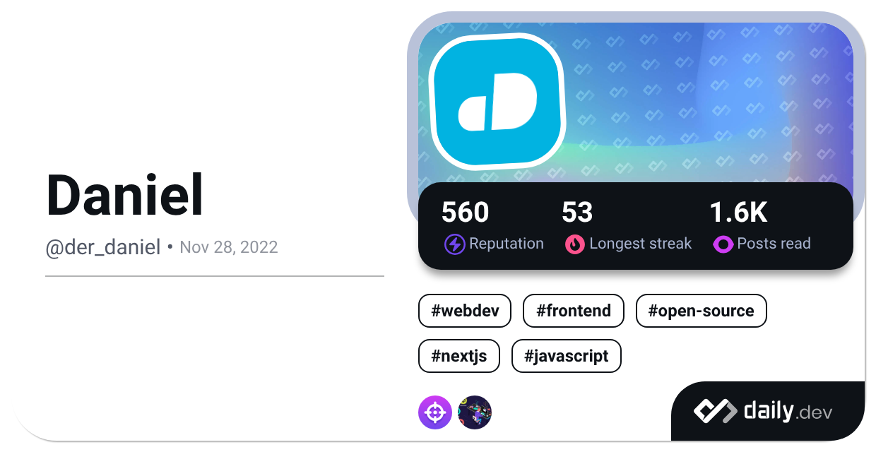 Recent posts by Daniel (@der_daniel) | daily.dev