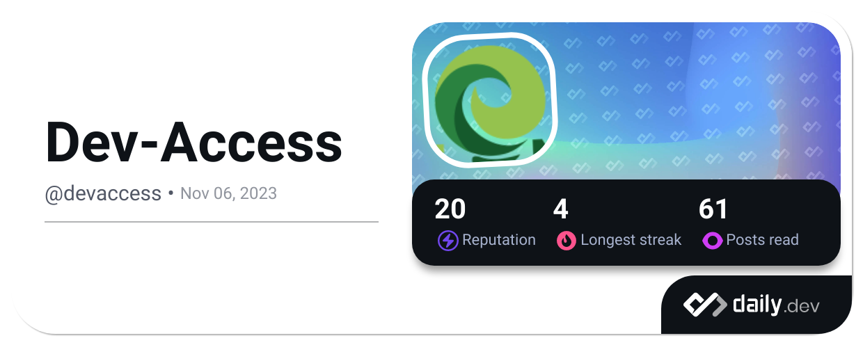 Dev-Access (@devaccess) | daily.dev