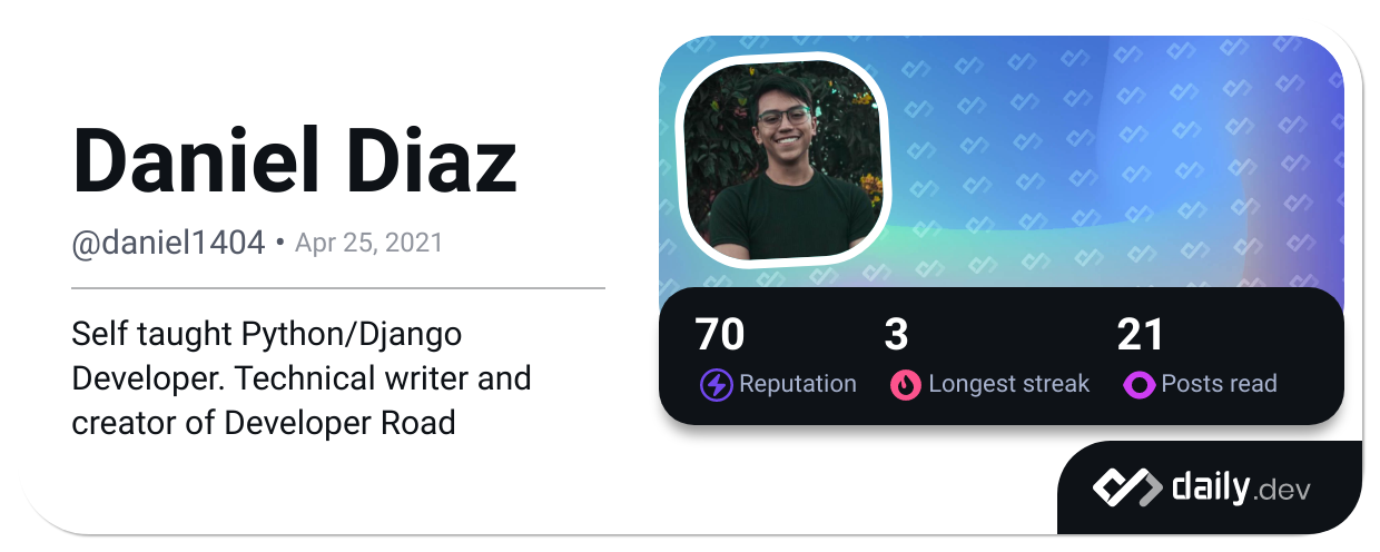 Recent posts by Daniel Diaz (@daniel1404) | daily.dev