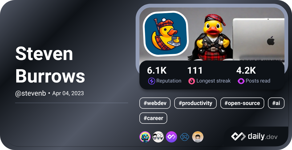 Steven Burrows (@stevenb) | daily.dev