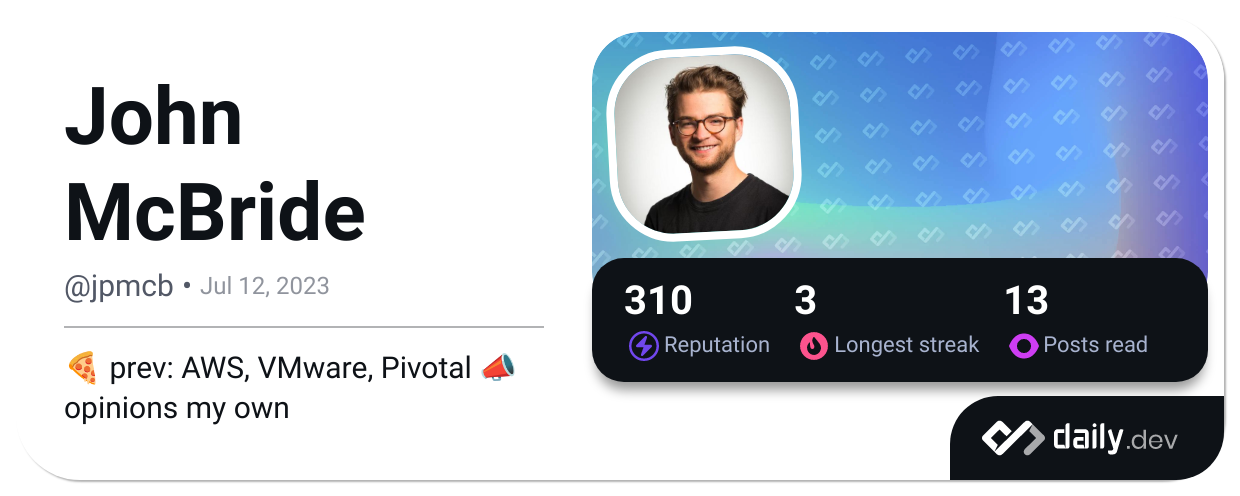 Posts upvoted by John McBride (@jpmcb) | daily.dev