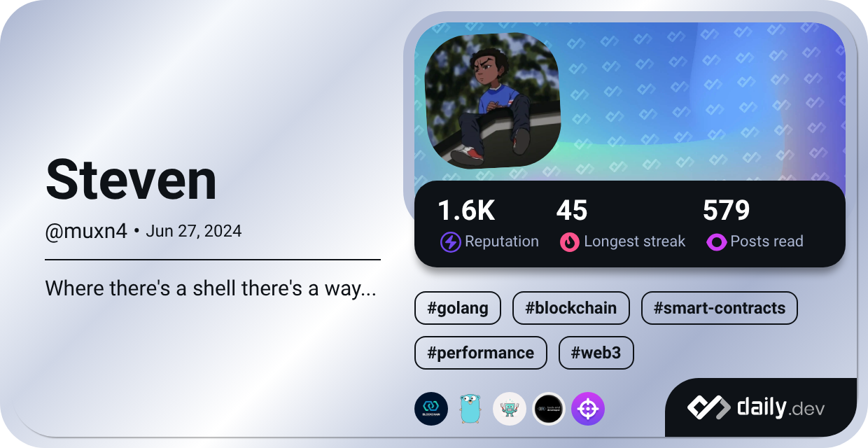Steven (@muxn4) | daily.dev