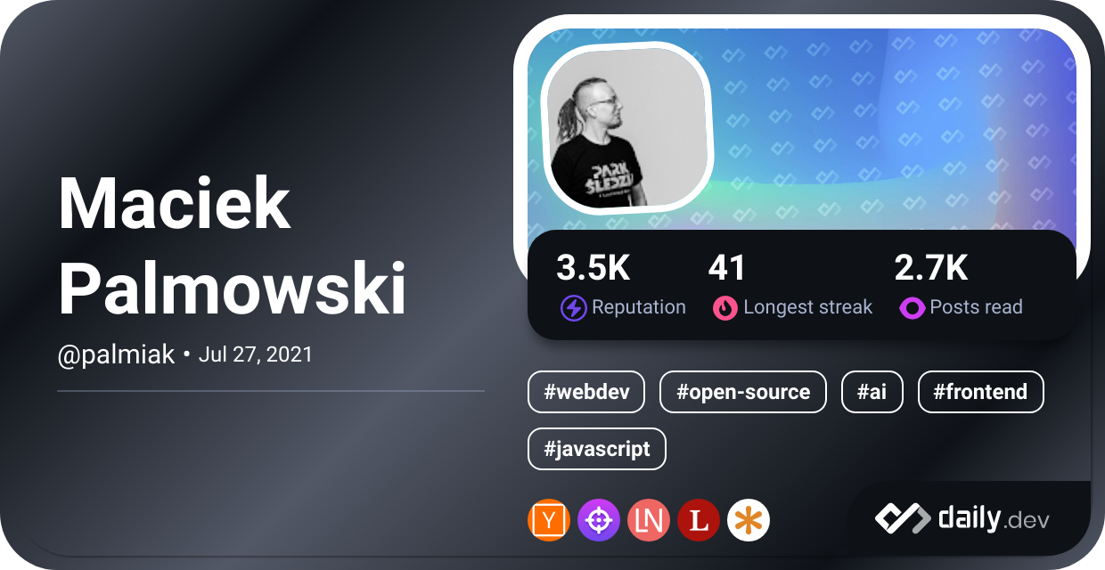 Maciek Palmowski | daily.dev