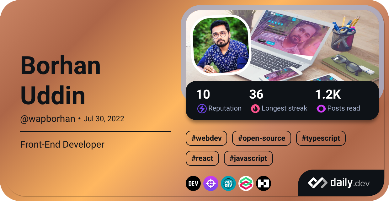 Borhan Uddin (@wapborhan) | daily.dev