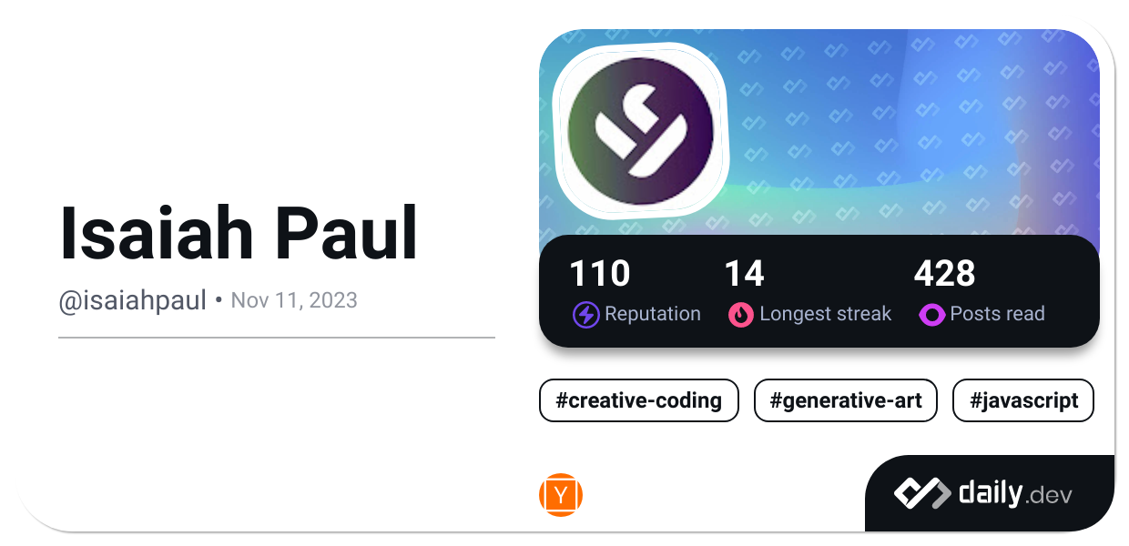Isaiah Paul (@isaiahpaul) | daily.dev