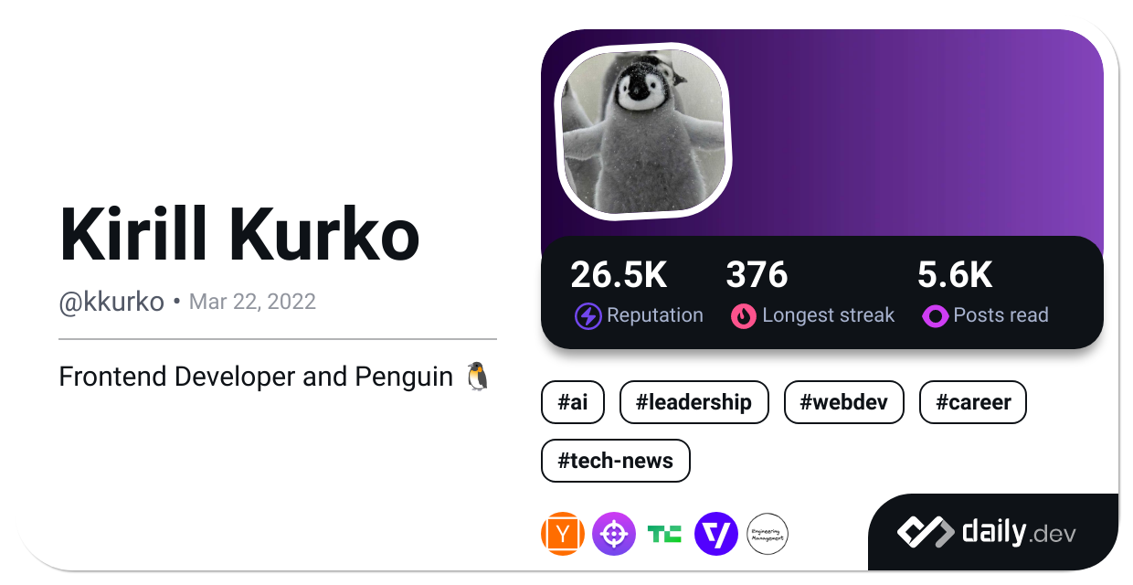 Posts upvoted by Kirill Kurko (@kkurko) | daily.dev