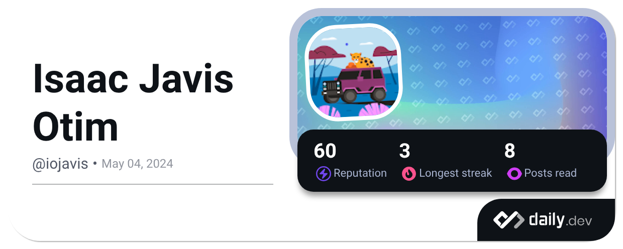 Isaac Javis Otim (@iojavis) | daily.dev