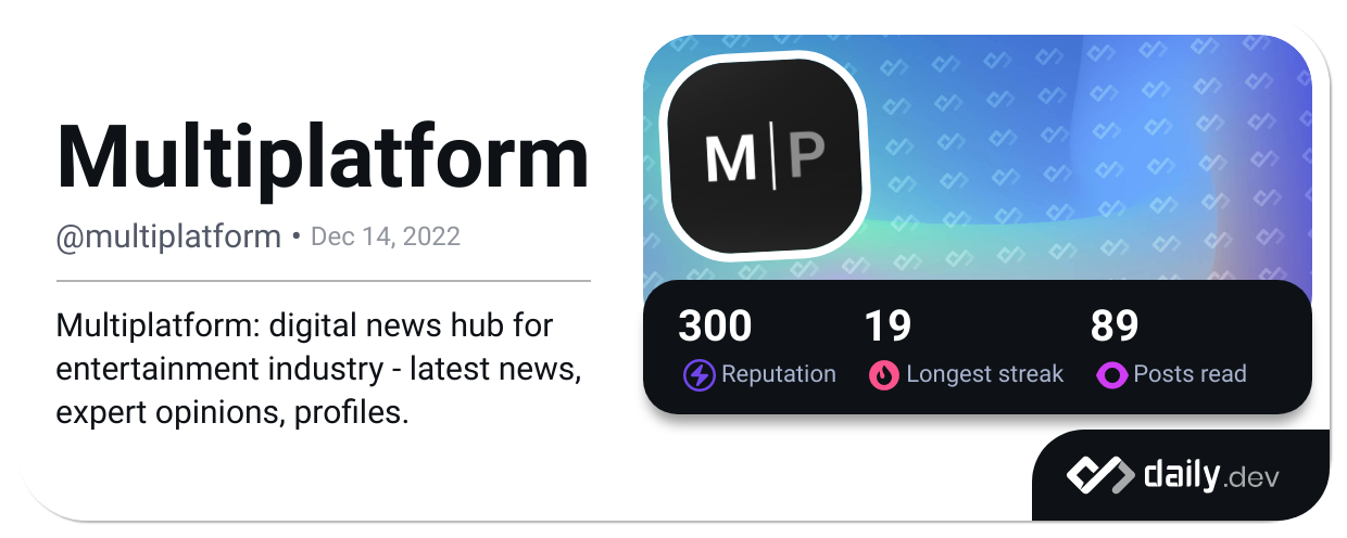Posts upvoted by Multiplatform (@multiplatform) | daily.dev