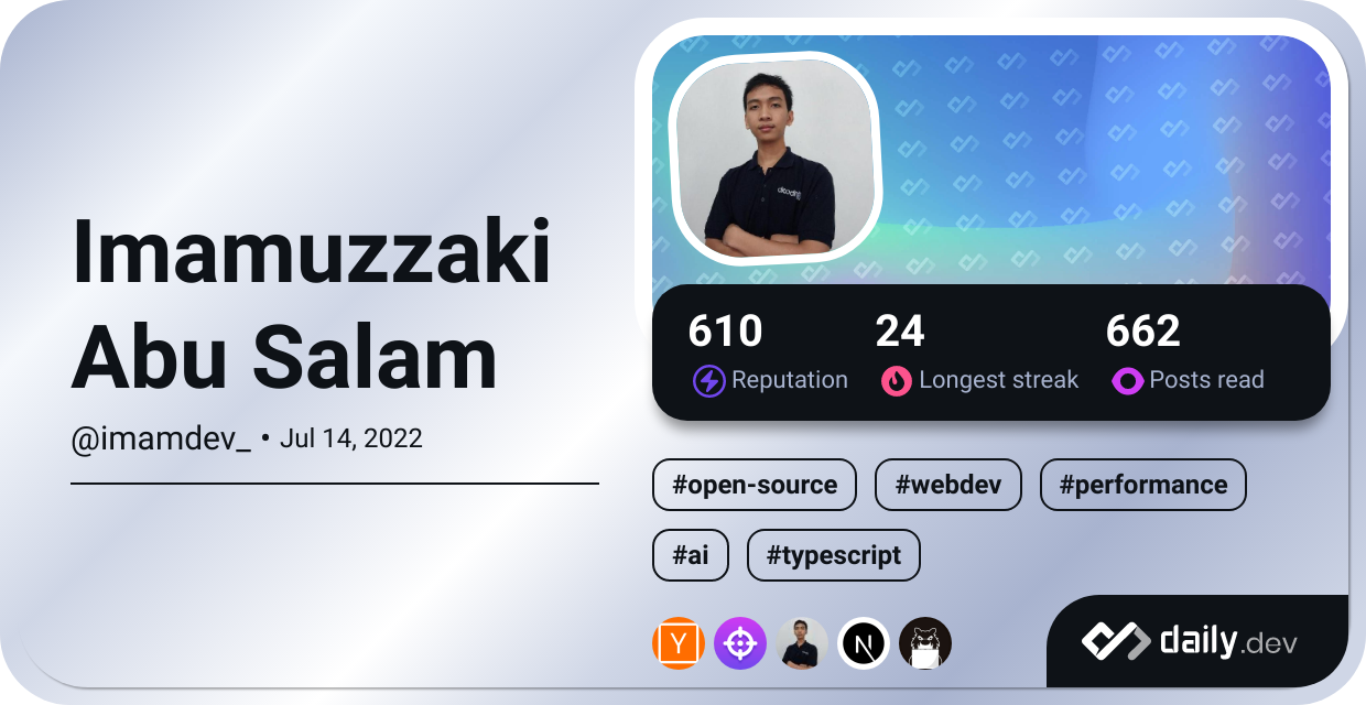 Imamuzzaki Abu Salam | daily.dev