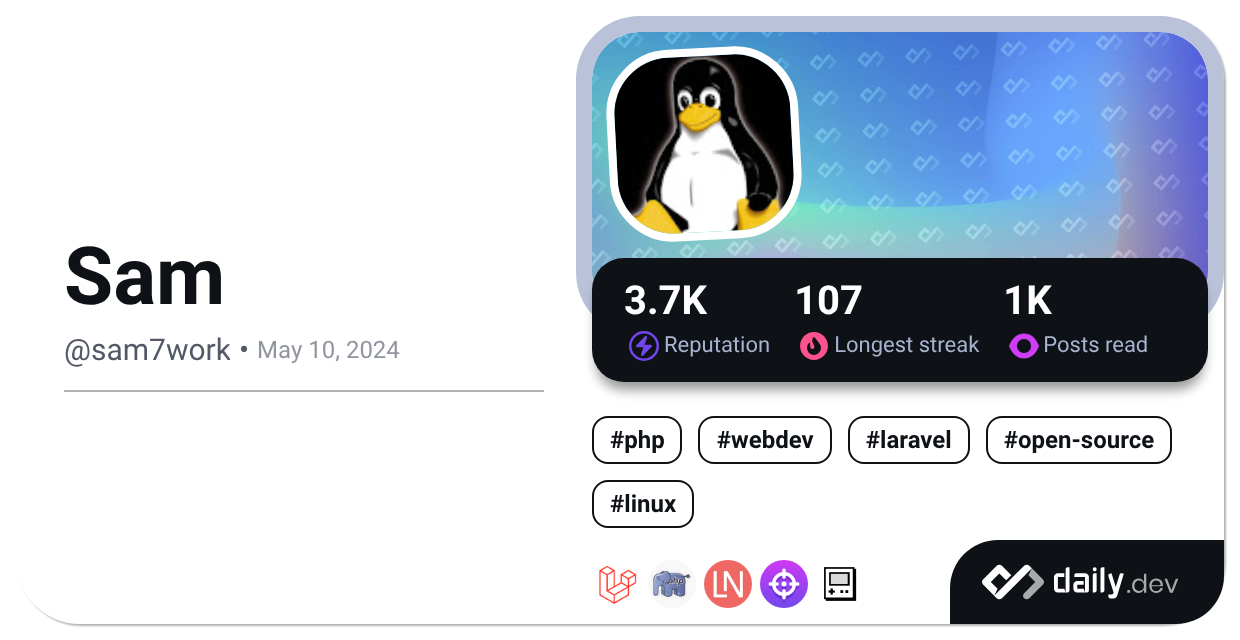 Sam (@sam7work) | daily.dev