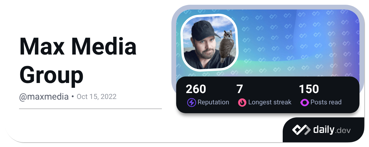 Posts upvoted by Max Media Group (@maxmedia) | daily.dev