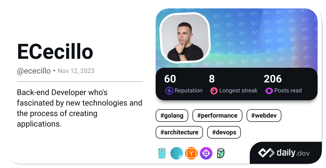 ECecillo (@ececillo) | daily.dev