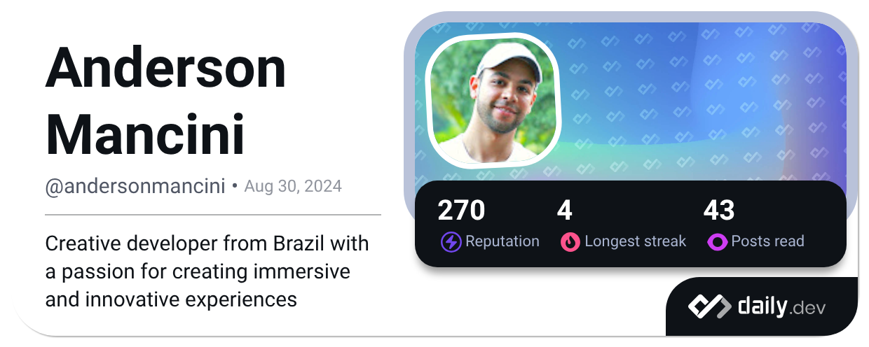 Anderson Mancini Andersonmancini Daily Dev