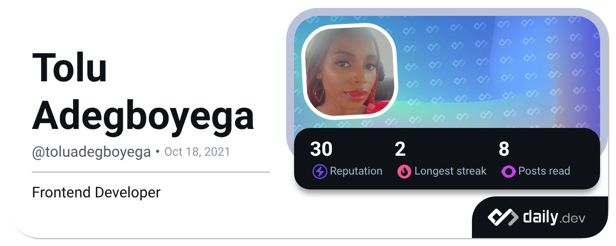 Tolu Adegboyega (@toluadegboyega) | daily.dev