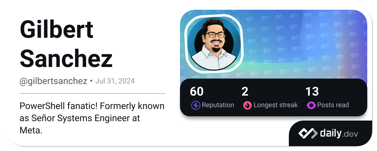 Gilbert Sanchez (@gilbertsanchez) | daily.dev