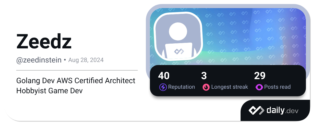 Zeedz (@zeedinstein) | daily.dev