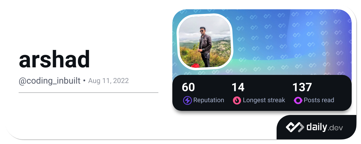 arshad (@coding_inbuilt) | daily.dev