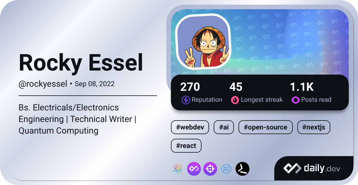 Rocky Essel (@rockyessel) | daily.dev