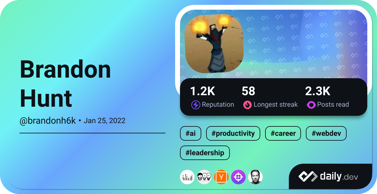 Brandon Hunt | daily.dev