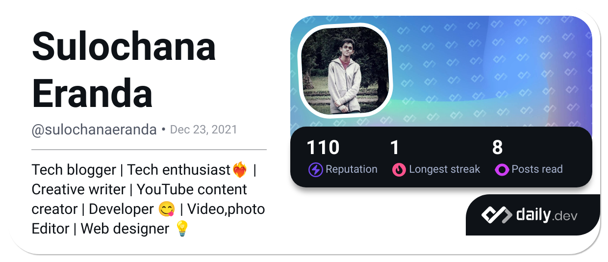Posts upvoted by Sulochana Eranda (@sulochanaeranda) | daily.dev