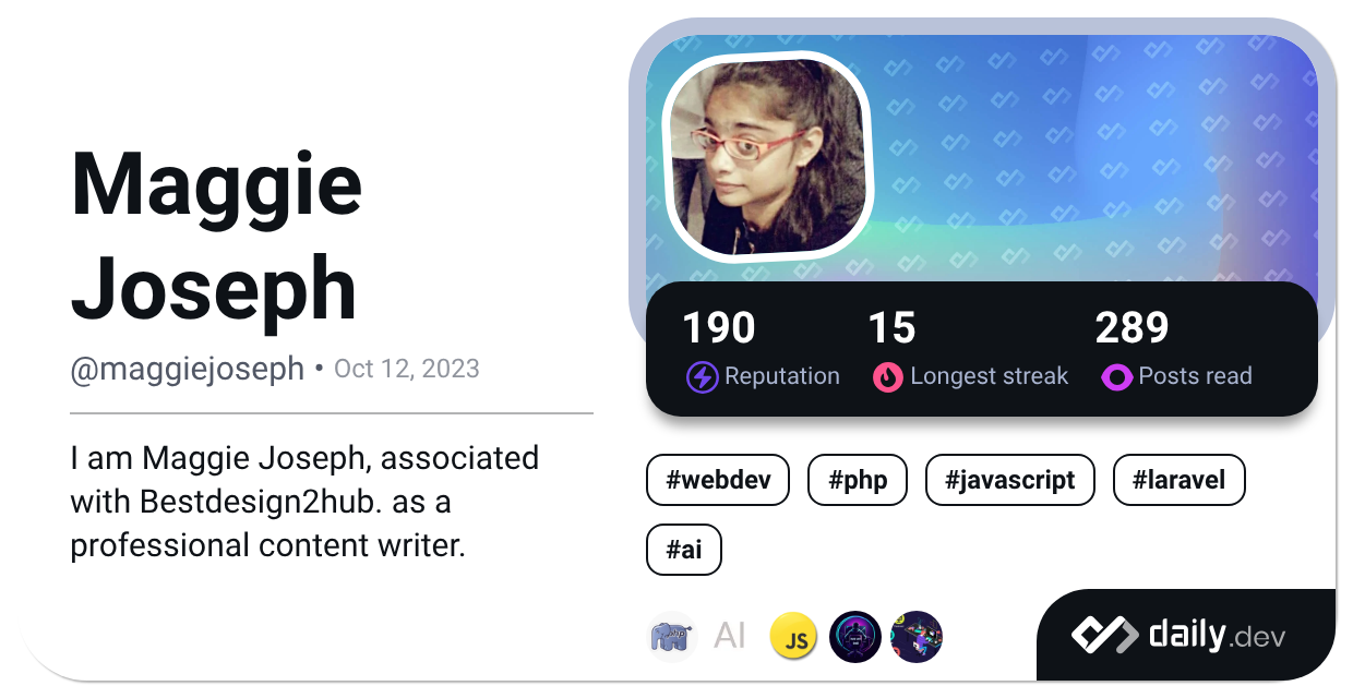 Maggie Joseph | daily.dev