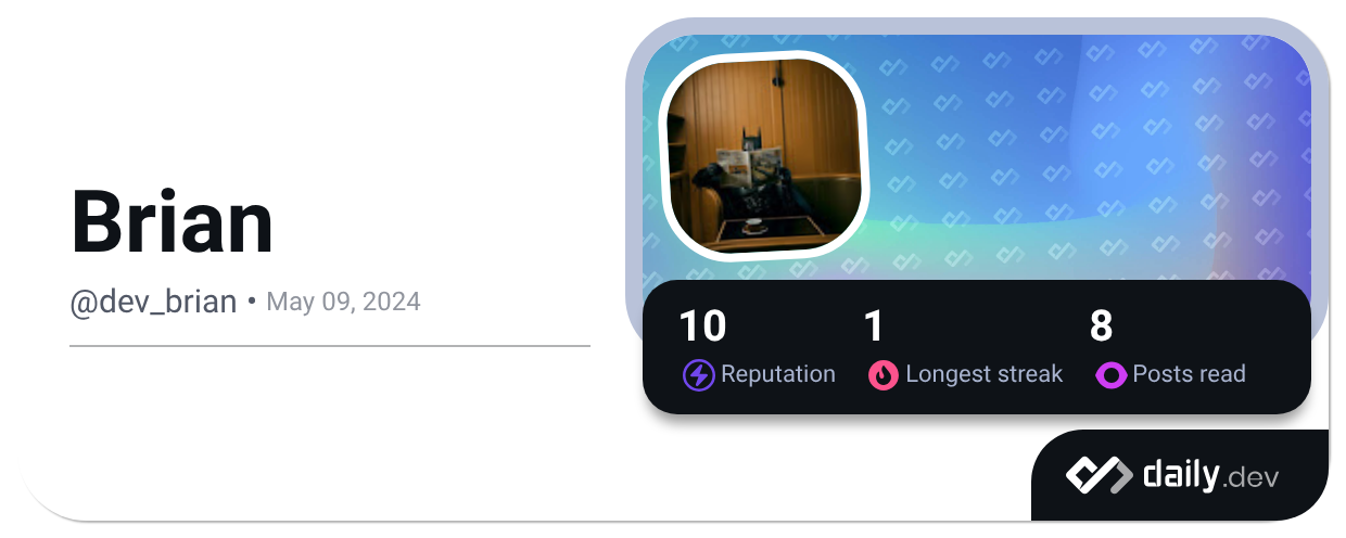 Brian (@dev_brian) | daily.dev