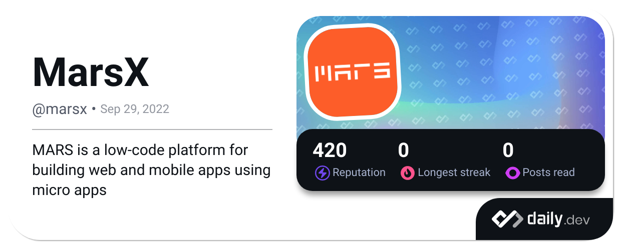 MarsX (@marsx) | daily.dev