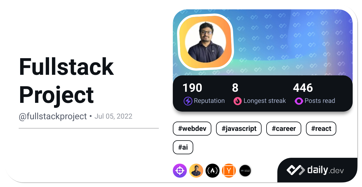 Fullstack Project (@fullstackproject) | daily.dev