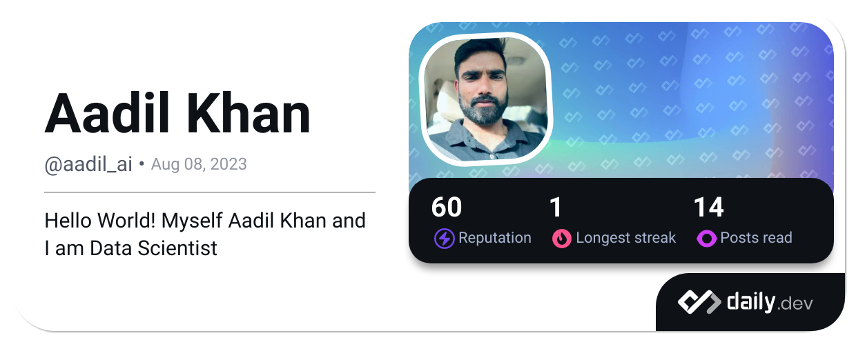 Aadil Khan (@aadil_ai) | daily.dev
