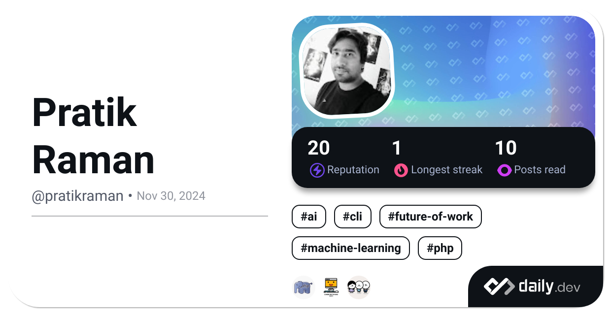 Pratik Raman (@pratikraman) | daily.dev