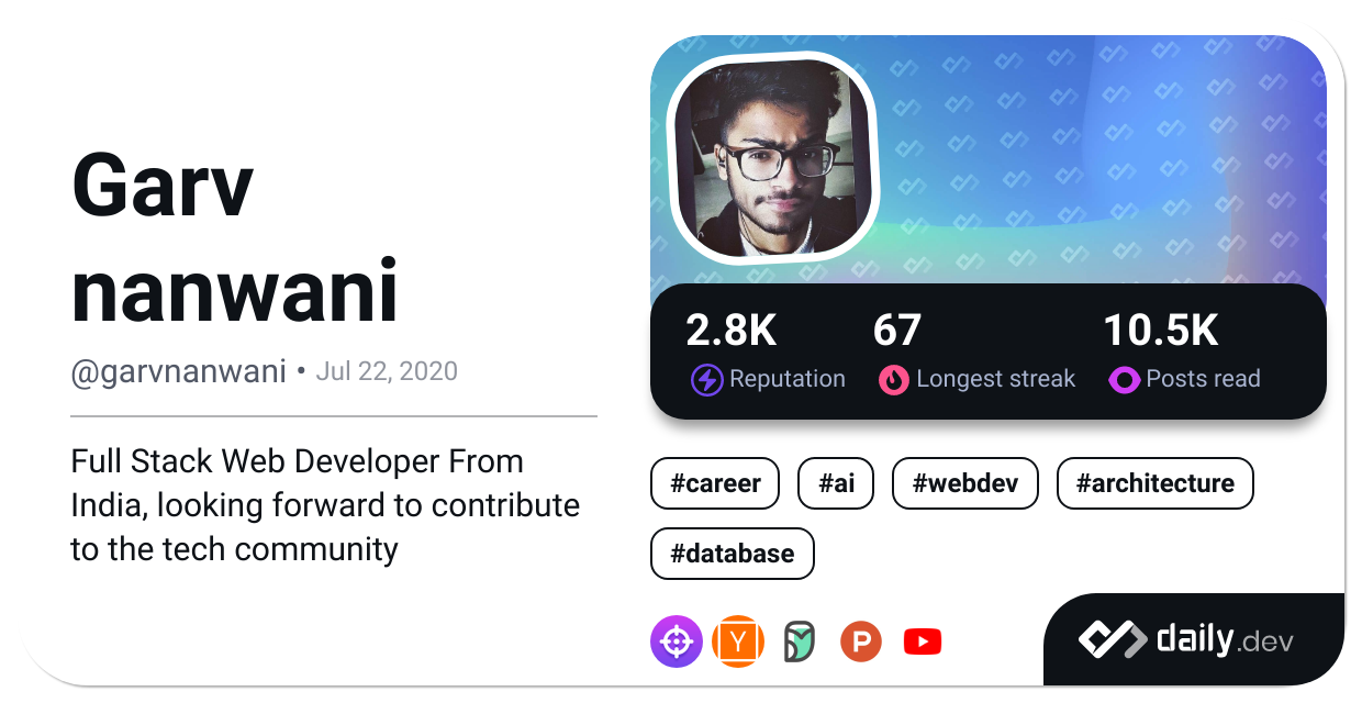 Recent posts by Garv nanwani (@garvnanwani) | daily.dev