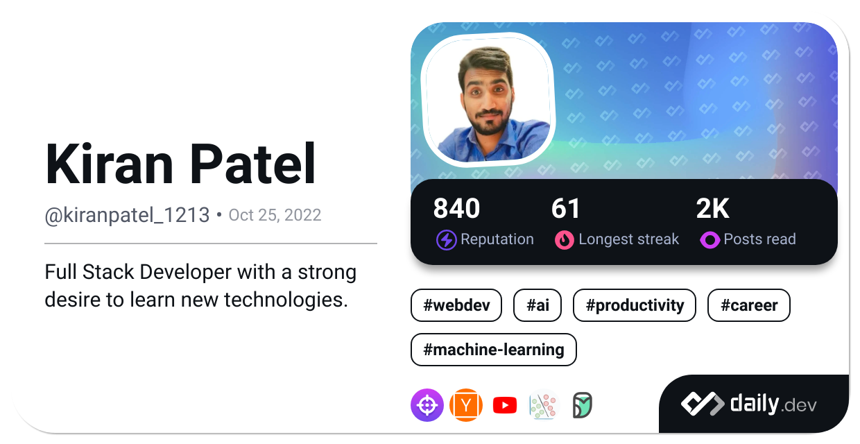Posts upvoted by Kiran Patel (@kiranpatel_1213) | daily.dev