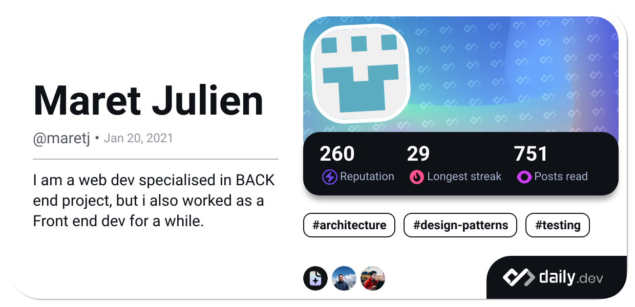 Recent posts by Maret Julien (@maretj) | daily.dev